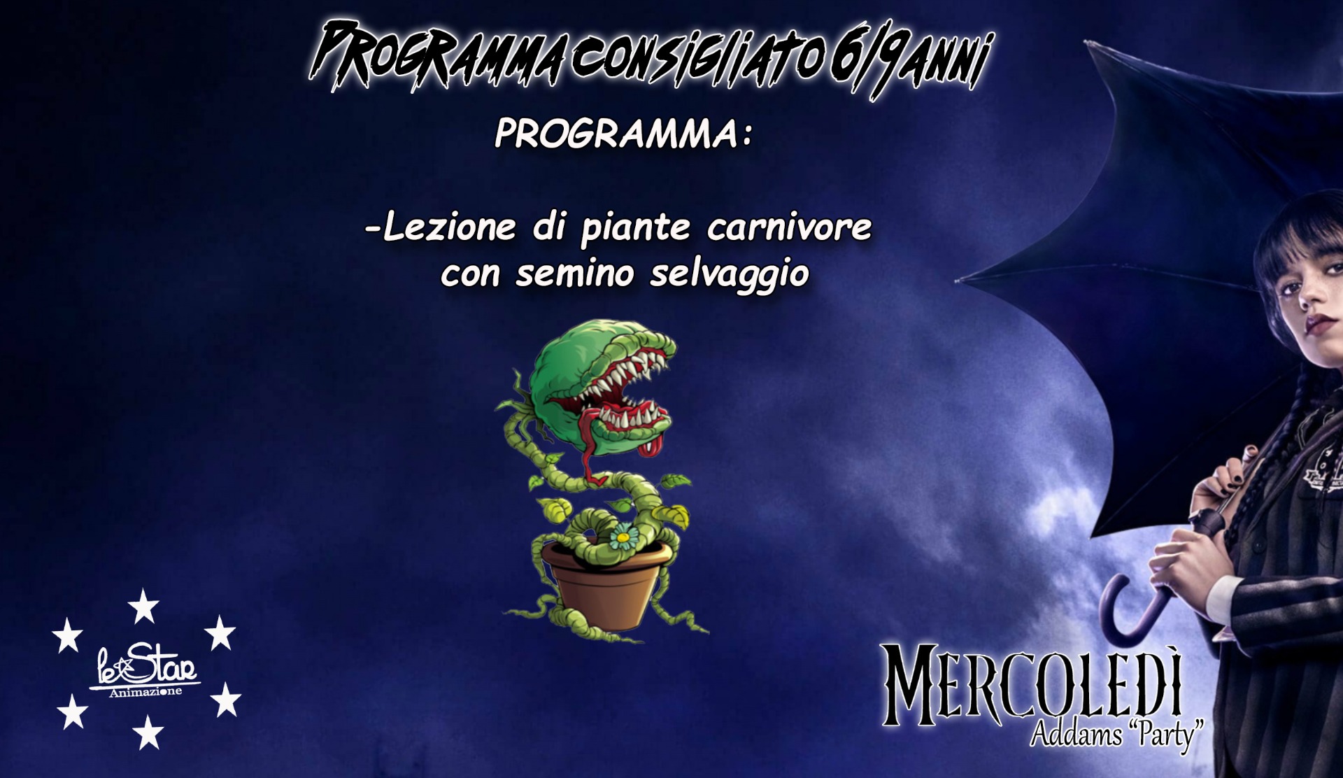 compleanno a tema Mercoledi addams